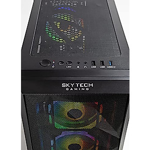 Skytech Gaming Chronos Mini Gaming PC Desktop – AMD Ryzen 5 3600 3.6 GHz, NVIDIA RTX 3050, 500GB NVME SSD, 16GB DDR4 RAM 3200, 600W Gold PSU, Wi-Fi, Windows 11 Home 64-bit