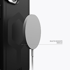 URBAN ARMOR GEAR UAG Case Compatible with iPhone 15 Case 6.1" Essential Armor Black Built-in Magnet Compatible with MagSafe Charging Rugged Military Grade Dropproof Protective Cover