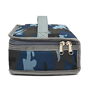 FlowFly Small Insulated Lunch box Portable Soft Bag Mini Cooler Thermal Meal Tote Kit with Handle for Work & School, Camo