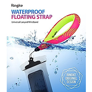 Ringke Waterproof Float Strap (2 Pack), Underwater Floating Strap, Wristband, Hand Grip, Lanyard Compatible with Camera, Phone, Key and Sunglasses (Palm Leaves & Navy Stripes)