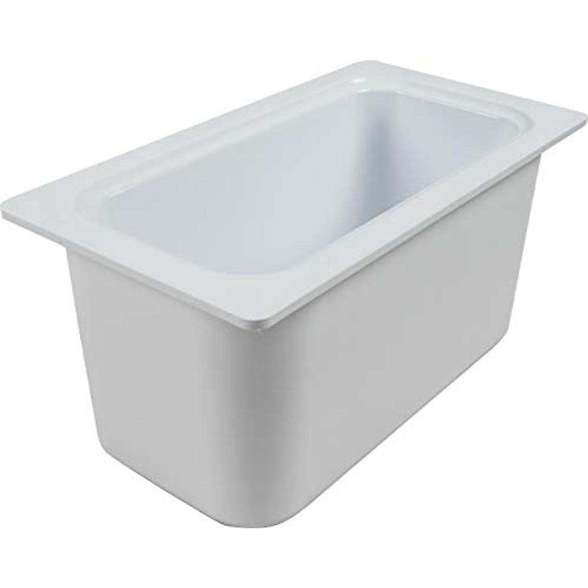 San Jamar CI7003WH Stackable Chill-It Food Pan, 1/3 Size, 6" Deep, Plastic, White, NSF
