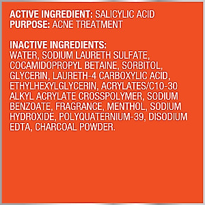 Bioré Charcoal Acne Cleanser, Salicylic Acid Treatment, Helps Prevent Breakouts, Oil Absorption and Control for Acne Prone, Oily Skin, 6.77 Ounce