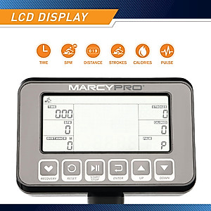 Marcy Water Rowing Machine Cardio Training Equipment, 300-lb Capacity NS-6070RW, Black