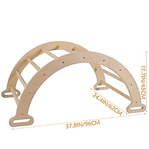 MyHarney 3-in-1 Wooden Climbing Ladder Toys, Climbing Gym Set for Toddlers, Triangle Toddler Boys & Girls Climber Toys with Ramp, Toddler Slide Ladder for Home Indoor Playground 2-6yrs Old