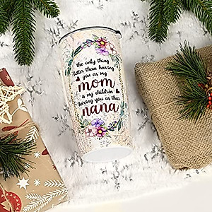 Futtumy Gifts for Grandma - Grandma Christmas Mothers Day Gifts from Grandchildren - Best Nana Ever Travel Tumbler - Best Grandma Mom Nana Gigi Gifts for Birthday - Grandma Bear Insulated Tumbler 20Oz