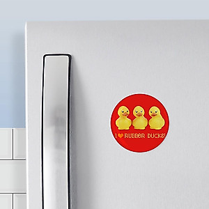 CafePress I Love Rubber Ducks Magnet 2.25" Round Magnet, Refrigerator Magnet