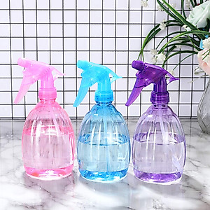 6 Pcs Spray Bottles 17 oz / 500ml Empty Colorful Adjustable Nozzle Spray Bottles with 1 Funnel Essential Oils Travel Spray Bottles for Cleaning Solutions Planting Aromatherapy Makeup Hair