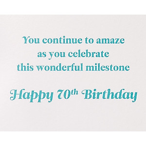 Papyrus 70th Birthday Card (Wonderful Milestone)
