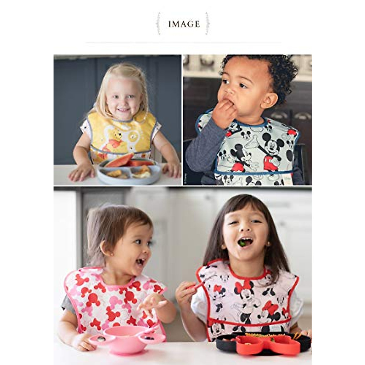 Bumkins Bibs, Disney Winnie The Pooh Baby Bibs for Girl or Boy, SuperBib Baby and Toddler Bib for 6-24 Months, Baby Bib for Eating, Feeding Bib, Waterproof Fabric – Hunny