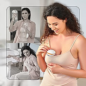 DENICO Wearable Breast Pump Hands Free - Portable Electric Pumps for Breastfeeding - Wireless Hands-Free Breast Pumps with 3 Low Noise Modes & 10 Levels, LED Display, 18, 24, 28 mm (Set of 2)