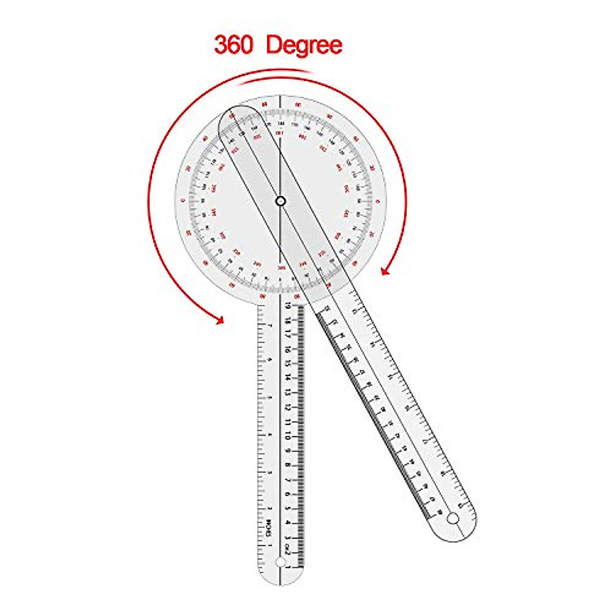 Goniometer 12 inch, 360 Degree(Plastic)