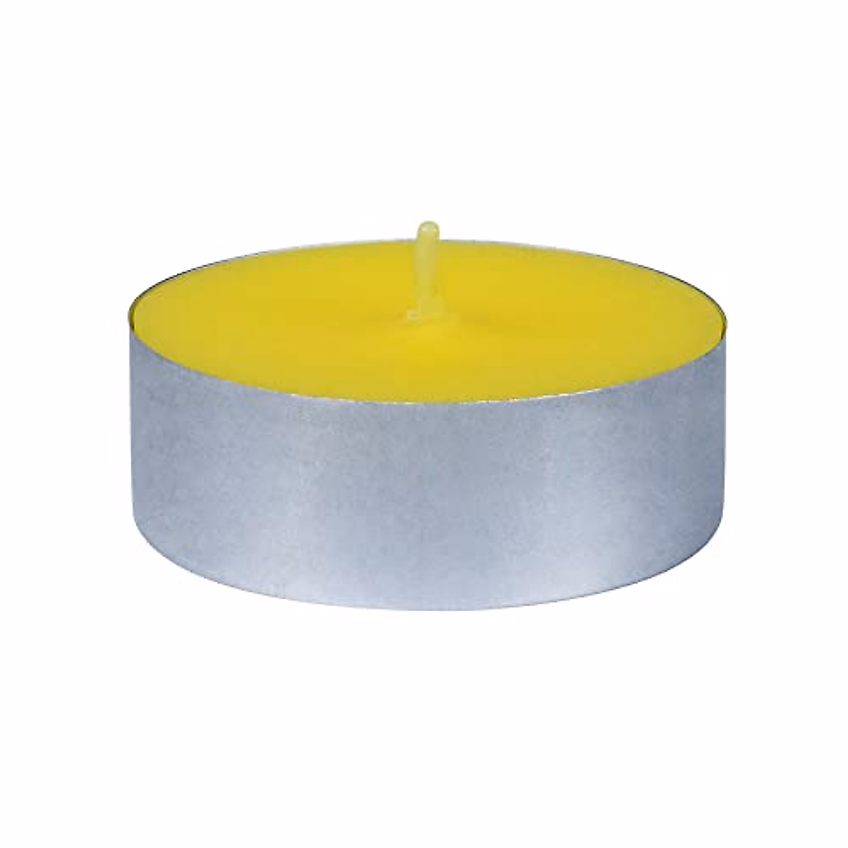 Zest Candle 12-Piece Tin Cups Tealight Candles, Mega Oversized Yellow s