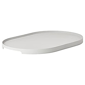 ZONE DENMARK, Singles Oval Tray, Metal, Modern Design, Large, Warm-Grey, 1 Count