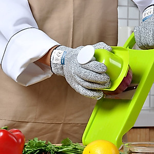 Dowellife Large Grey Protective Gloves with Cut Resistance, Machine Washable