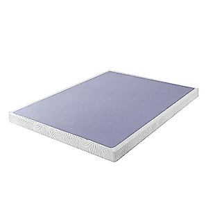 Zinus Edgar 4 Inch Wood Box Spring / Mattress Foundation / Sturdy Wood Structure / Low Profile / Easy Assembly, Queen