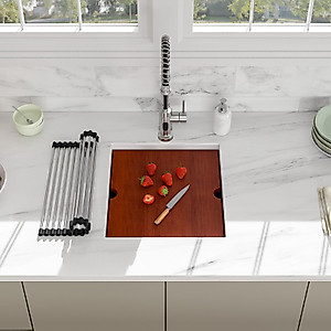 17 Undermount Kitchen Sink - Beslend 17x19 Inch Undermount Sink Ledge Workstation Kitchen Sink Stainless Steel 16 Gauge Single Bowl 10 Inch Deep Bar Prep Sink with Accessories