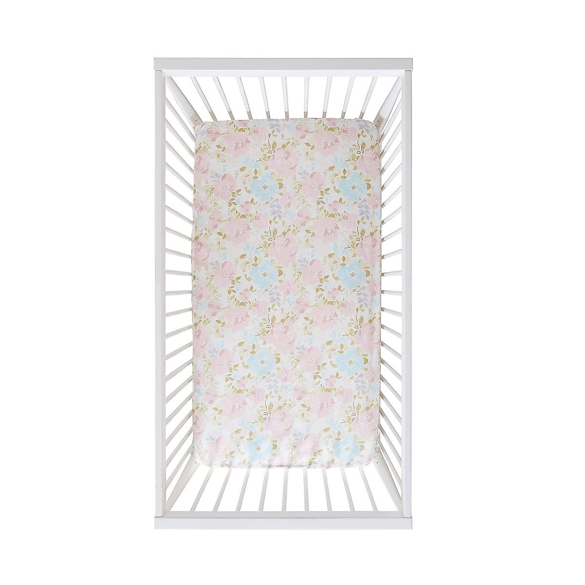 Levtex Baby Nest & Nod Amelia 3pc Bedding Set, Cotton, Pink, (Quilt, Dust Ruffle, Crib Fitted Sheet)