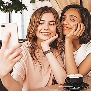 Jeka Best Friend Necklaces, Long Distance Friendship BFF Birthday BestFriend Bridesmaid Gifts for Women Teen Girls Female