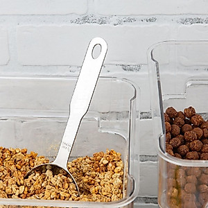 TrueCraftware- 1 Cup (240 ml) Heavy Duty Oval Measuring Spoon Stainless Steel- Measure Spoon for Baking & Cooking Dry and Liquid Ingredients Spoon Metal Measuring Cup Kitchen Gadget