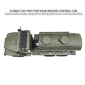 Oil Tank Trailer, Metal + Plastic Military Truck Chassis Lasting Performance DIY Partrts DIY Accessoy for WPL B24 B16 B36ry Truck
