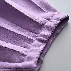 Balatale Toddler Girls Fall Outfits Buttons Sweater Tops Mini Skirt Set 2Pcs Long Sleeve Autumn Winter Clothes Set Purple 12-18Mth