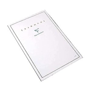 Clairefontaine Tablets "Triomphe" Stationery - Ruled 50 sheets - 8 1/4 x 11 3/4 Extra White - For Calligraphers, Fountain Pen Users, and Fine Correspondence
