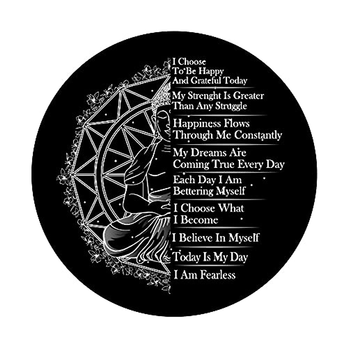 Positive Affirmation Mantra Buddha PopSockets Swappable PopGrip