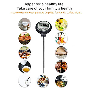Digital Cooking Meat Thermometer 4.7 inch Long Probe Food Thermometer for BBQ, Grilling, Milk, Coffee Deep Frying, Instant Read Kitchen Thermometer
