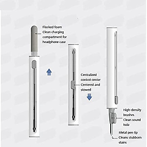 Airpods Cleaner Kit Soft Brush for Bluetooth Earbud Cleaning Airpod Pro Portable 3 in 1 Headphone Cleaning Pen Tools Earphone Cleaning Brush Tool for Earphone,Camera and Mobile Phone