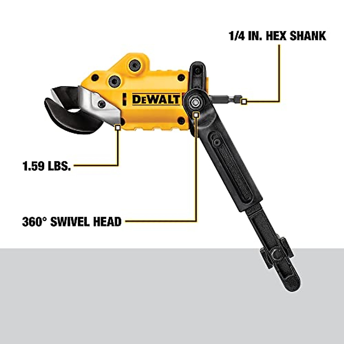 DEWALT Metal Shears Attachment, Impact Ready (DWASHRIR)