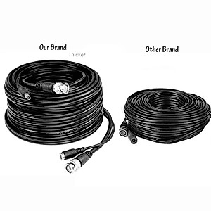 Five Star Cable RG59 Siamese Combo Cable Patch RG59 Video + 18/2 Power for TVI, CVI, AHD and HD-SDI CCTV Camera System with BNC connectors and 2.1mm Power Jack (100 Ft, Black)