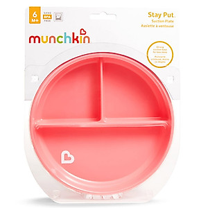 Munchkin® Stay Put™ Divided Section Toddler Plates, Colors May Vary