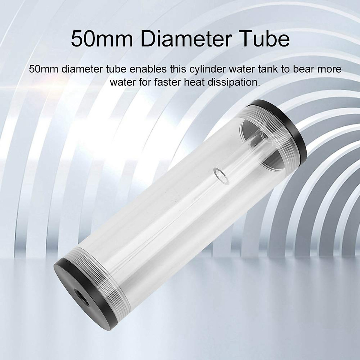 CPU Water Cooler System for PC,Cylinder Water Cooling Heat Sink,50m Diameter & 160mm Long Computer Heat Dissipation Water Cooling 800L/H Water Mini DC Cooling Pump Liquid