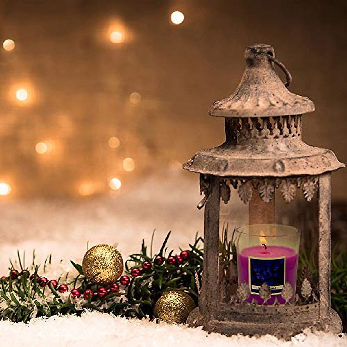 Set of 12 Scented Candles with 6 Fragrances, Natural Soy Wax Votive Candles for Party Dinner Yoga and Thanksgiving