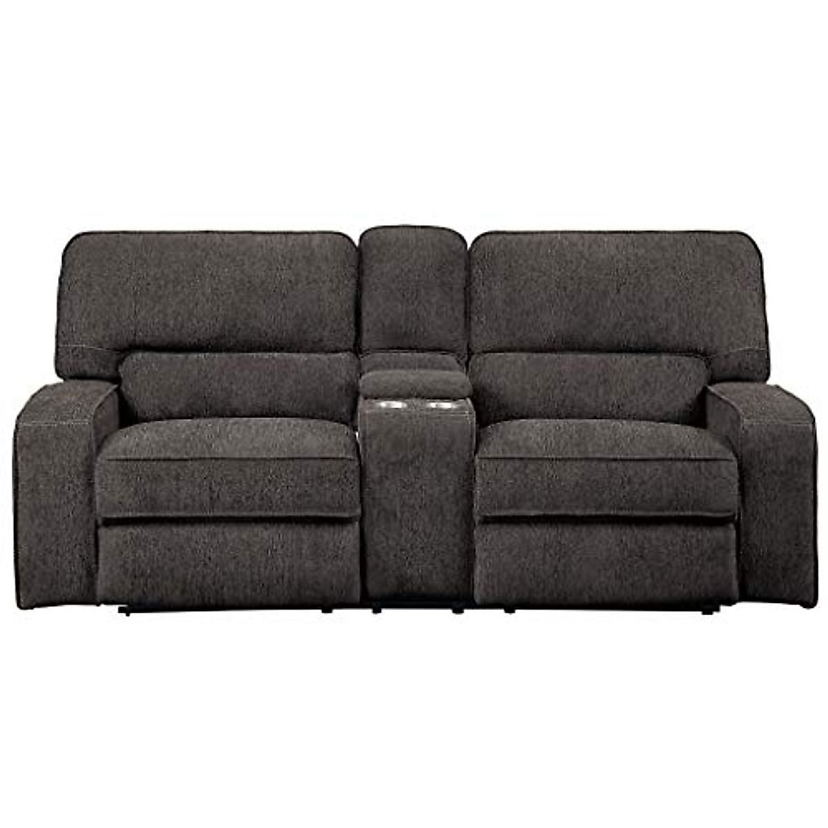 Homelegance Borneo 86" Double Reclining Loveseat (Manual), Chocolate