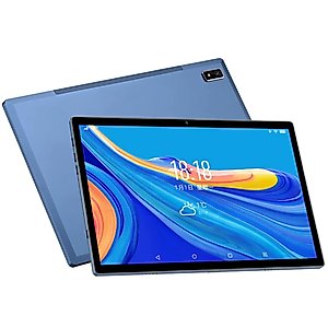 HUIOP Portable Tablet, P30 10.1 inch Portable Tablet MTK6762 Processor 4GB+64GB Memory 1280 * 800 Resolution Android 11.0 System Blue US Plug