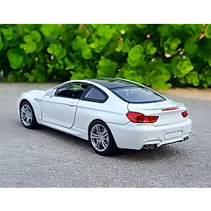 Car Diecast Model Alloy Car Model Diecast & Toy Vehicle Metal Toy Car Model Collection Sound Light Simulation Childrens Toy Gift 1/32 for BMW for M6 for Coupe (Color : Blue)