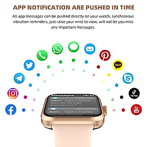 1.81"Smart Watch for Men Women with Bluetooth Call, Smartwatch for Android iOS Phone with Blood Oxygen Heart Rate Sleep Monitor, Fitness Tracker IP68 Waterproof Weather Ai Voice Multi-Sport Modes