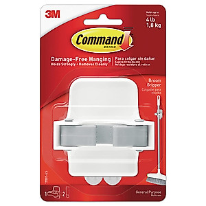 Command Strips 17007-ES White And Gray Broom Gripper