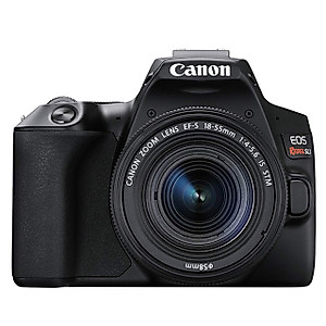 Canon EOS Rebel SL3 DSLR Camera w/EF-S 18-55mm F/4-5.6 STM Zoom Lens + 64GB Memory, Case, Tripod, Flash, Remote, and More (32pc Bundle) (Renewed)
