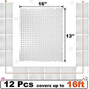 12 Pieces 16 x 13 Inches Cat Repellent Outdoor Scat Mat Cats Dogs Plastic Mats with Spikes Clear Spiked Deterrent Pet Mat for Outdoor Garden Window Sofa, 18.3 Square Feet