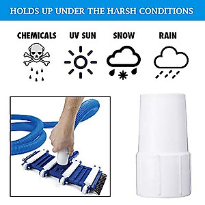 Gekufa Swimming Pool Vacuum Hose Cuff 1-1/2-inch for Spiral-Wound Vacuum Hoses, Pool Hose Cuff 1.5’’