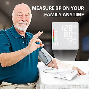 Upper Arm Blood Pressure Monitor with Cuff 8.7"-16.5" Automatic BP Meter Machine Two Users Mode Digital Wide-Range Large Cuff Blood Pressure Monitors for Home use Blood Pressure Machine Famidoc