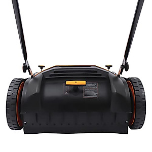 InSyoForeverEC Walk-Behind Outdoor Sweeper, Hand Push Floor Sweeper, Pavement Sweeping Cleaning Tool, with 14.53 gal Waste Container, Sweeps 39611ft²/h, 41.34 inch Sweeping Width