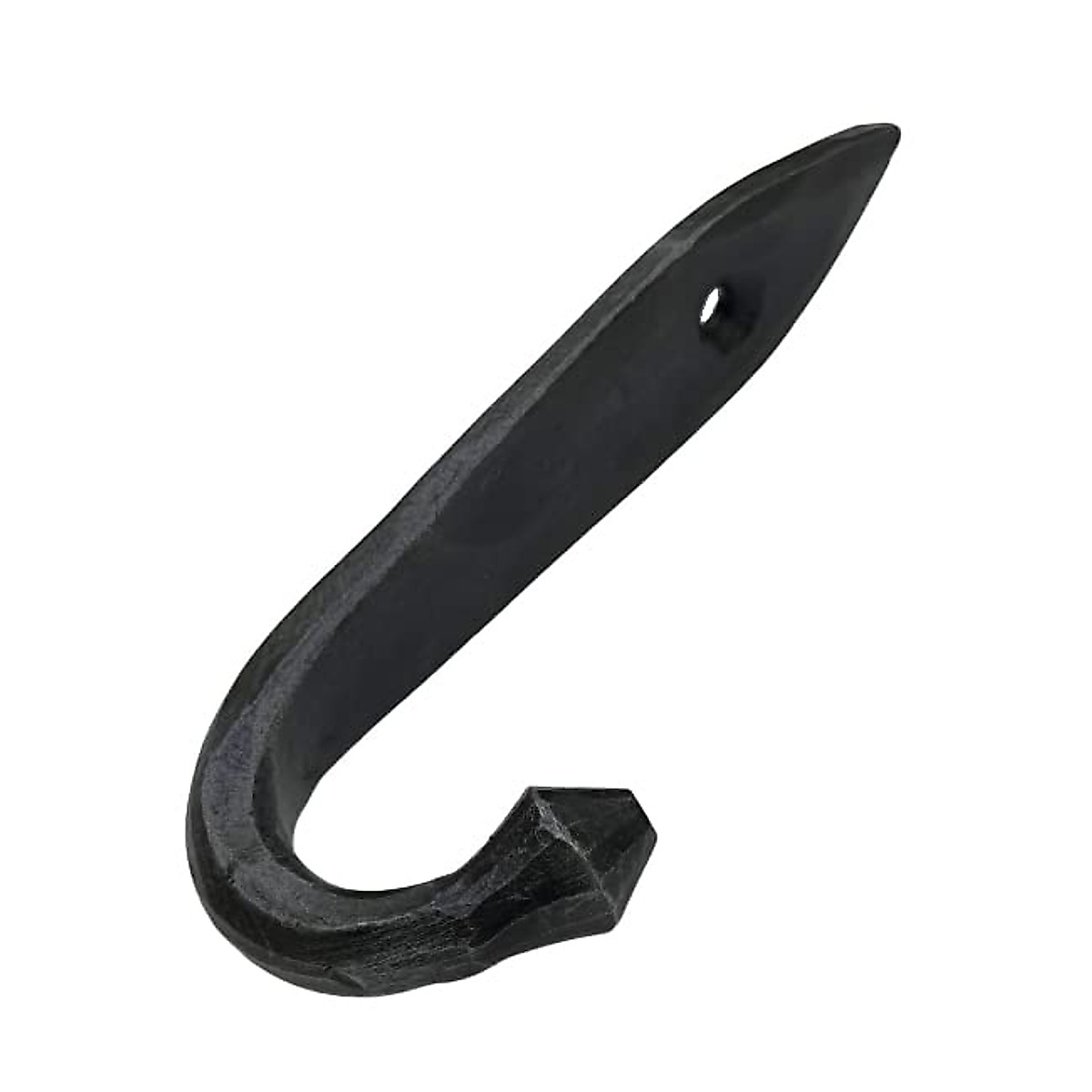 Hand Forged Metal Leaf Hook Set of 2 Pcs Wrought Iron Wall Mounted Coat Hooks Blacksmith Metal Wall Hooks Rack Handmade Rustic Wall Hook Classic Look Black Antique Finish Wall Hooks by Living Ideas