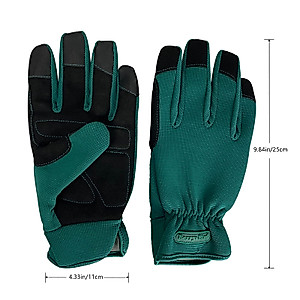 Berry&Bird Rose Pruning Thorn Proof Gardening Gloves for Men and Women, Puncture Resistant Gardening Glove, Gardening Glove for Bushes, Best Gardener Gift, Dark Green (Pack of 1)