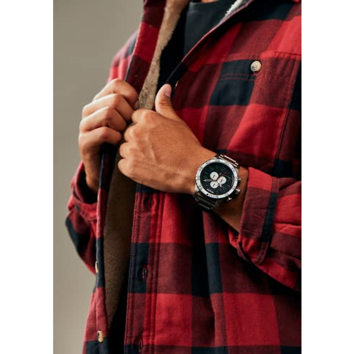 NIXON 51-30 Chrono A083 - Black/White/Gunmetal - 300m Water Resistant Men's Analog Fashion Watch (51mm Watch Face, 25mm Stainless Steel Band)