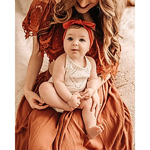 Bailey's Blossoms Trendy Drake Crochet Halter Romper Snap Closure Gardenia 0-3 Months