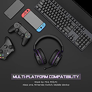 EKSA E900 Headset with Microphone for PC, PS4,PS5, Xbox - Detachable Noise Canceling Mic, 3D Surround Sound, Comfort Sturdy, Wired Headphone for Gaming, Computer, Laptop, Switch, Handheld (3.5MM Jack)