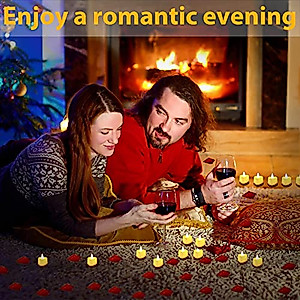 Caffox 3000Pcs Rose Petals with 36Pcs LED Tea Lights Candles, Rose Petals for Romantic Night for Her Set, Romantic Decorations for Special Night, Valentine's Day, Wedding, Anniversary Decorations